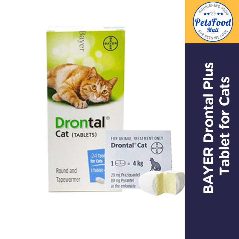 BAYER Drontal Plus Tablet for Cats Internal Deworming To Expel ...