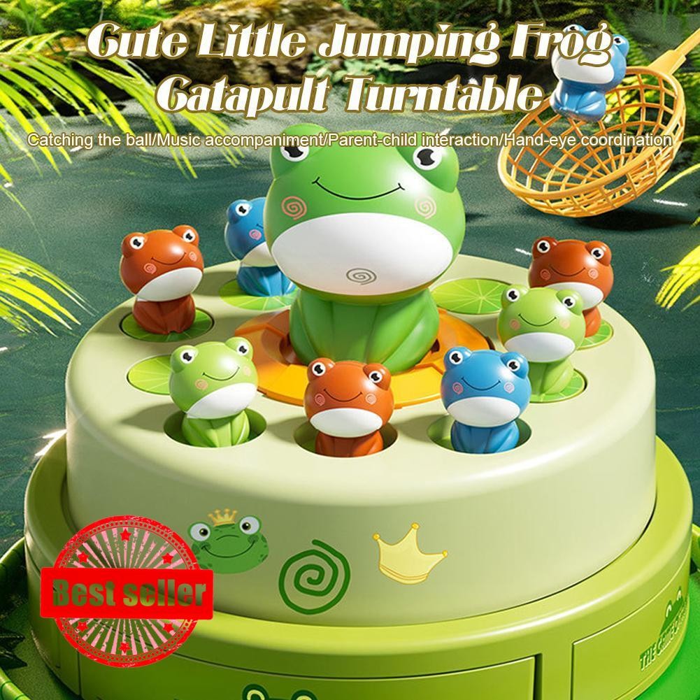 Frog Bounce Disc Children's Bounce Frog Cartoon Net And Toy Frog Wheel ...