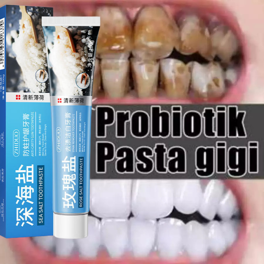 Sea Salt Whitening Toothpaste Remove Plaque Stains Oral Odor Peppermint ...