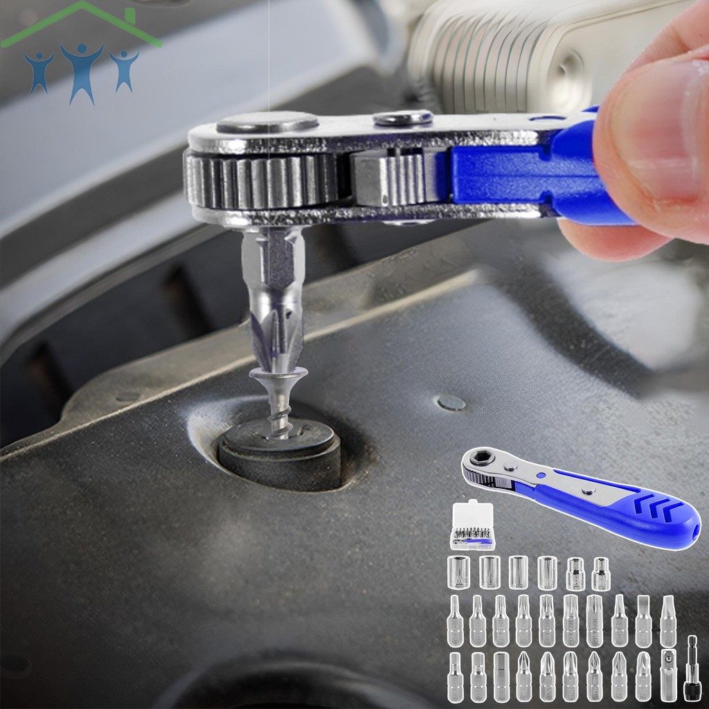 Right Angle Screwdriver Set 28 in 1 Mini Ratcheting Screwdriver Set 36 ...