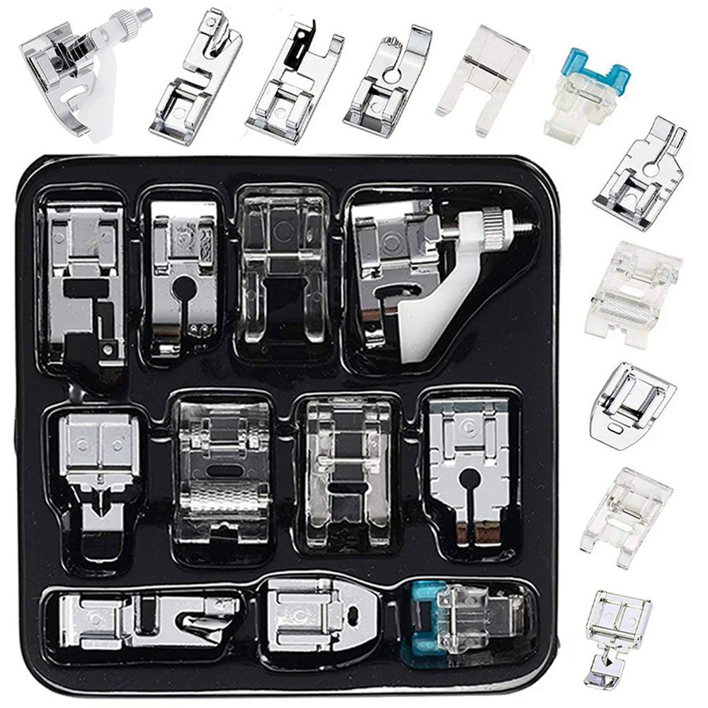 11PCS Sewing Machine Presser Foot Set Domestic Sewing Machine Feet Set Braiding Sewing Knitting ...