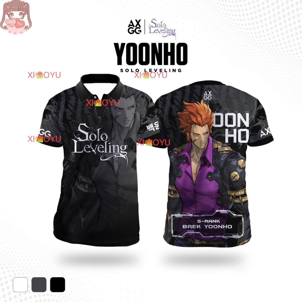 AXGG "Solo Leveling - Black " Manhwa Polo Shirt | Shopee Philippines