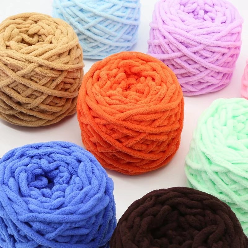 Chunky Blanket Knitting Yarn, Luxury Thick Polyester Jumbo Weaving ...