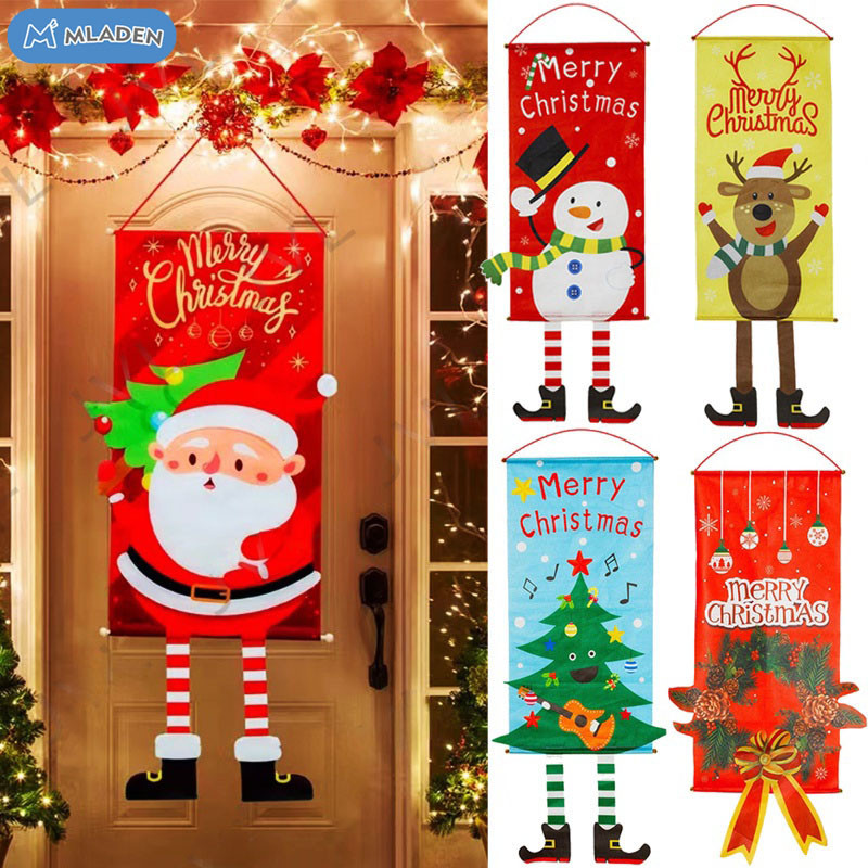 MLADEN Merry Christmas Decorations for Home Door Window Hanging Banner ...