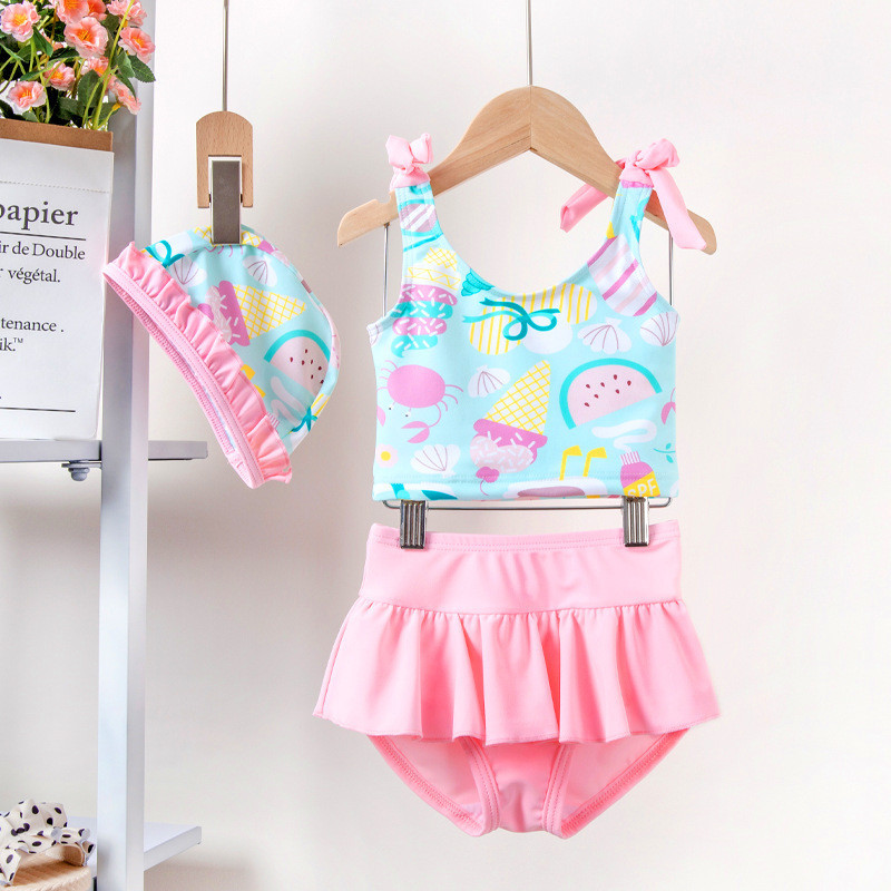 New children's swimsuit, Korean cute split swimsuit for girls, cartoon ...