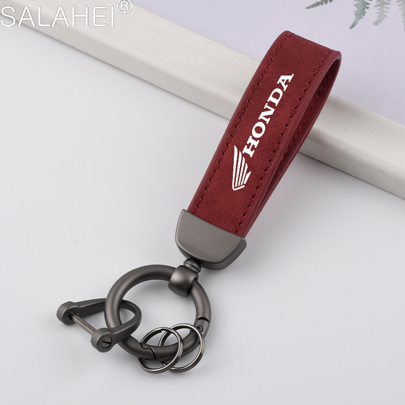 Motorcycle Keychain Anti-loss Suede Keyring Holder Key Rings For Honda ...