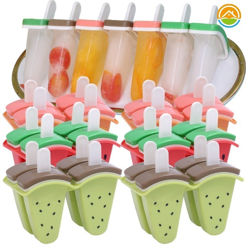 1/6 Grids Round Shape DIY Ice Mould with Lid - 4 Grids Reusable ...