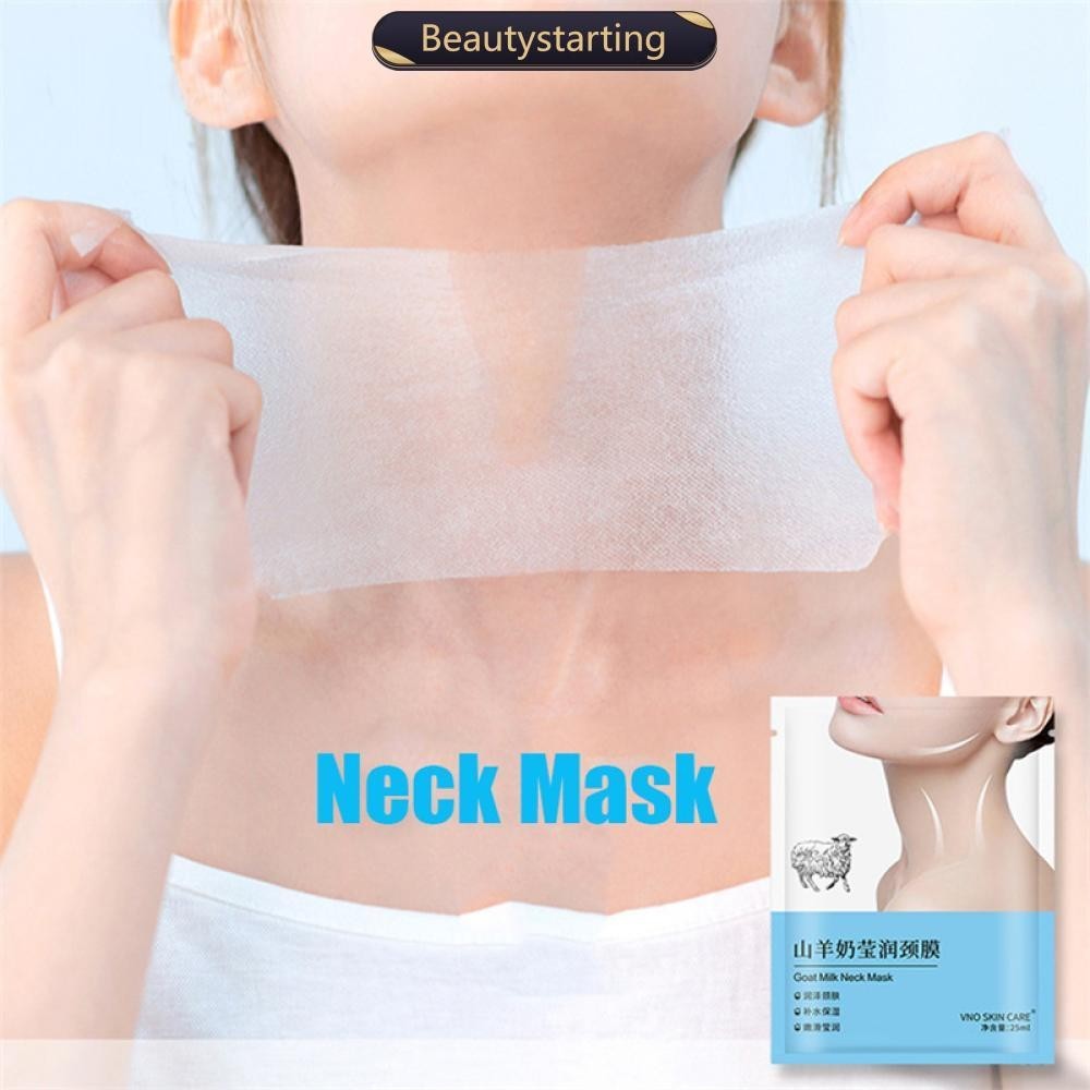 BEAUTYSTARTING Goat Milk Neck Mask Anti-wrinkle Fade Neck Line ...