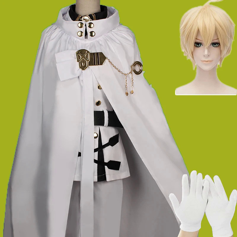 Seraph of the End Mikaela Hyakuya Vampire Cosplay Costume Owari no Serafu Halloween Uniform Full ...
