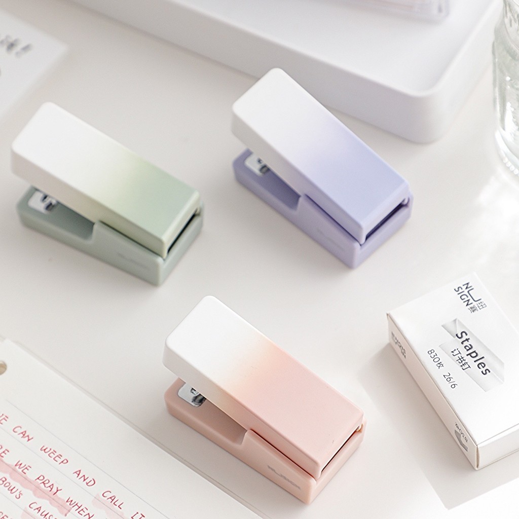 Mini Stapler Gradient Color Good Looking and Effective | Shopee Philippines