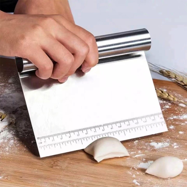 Pro Dough Pastry Scraper/Cutter/Chopper Stainless Steel Mirror Polished ...