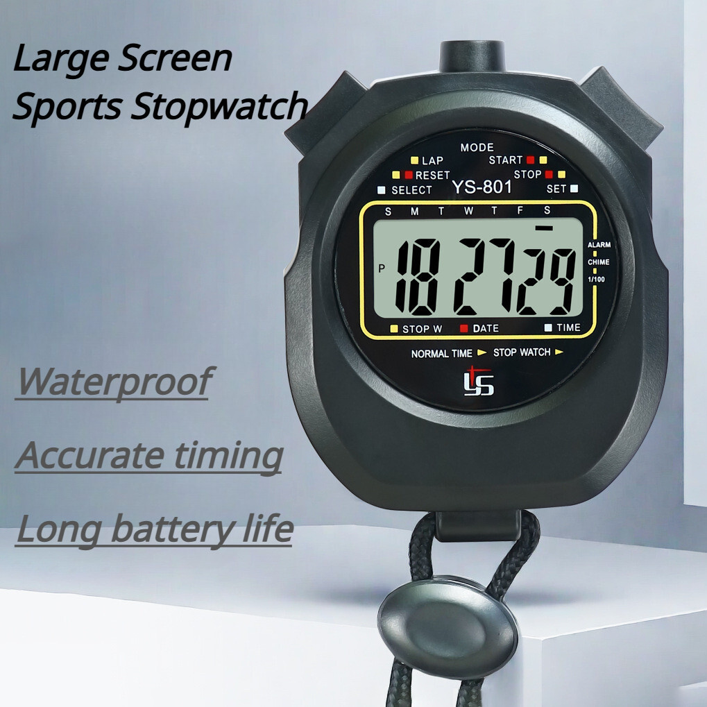 Waterproof Sports Stopwatch Referee Stopwatch Timer Fitness Running ...