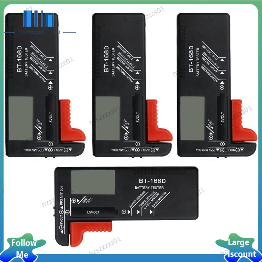 『hzszzzzs01』4 Piece Battery Tester 18650 Lithium Battery Level Tester ...
