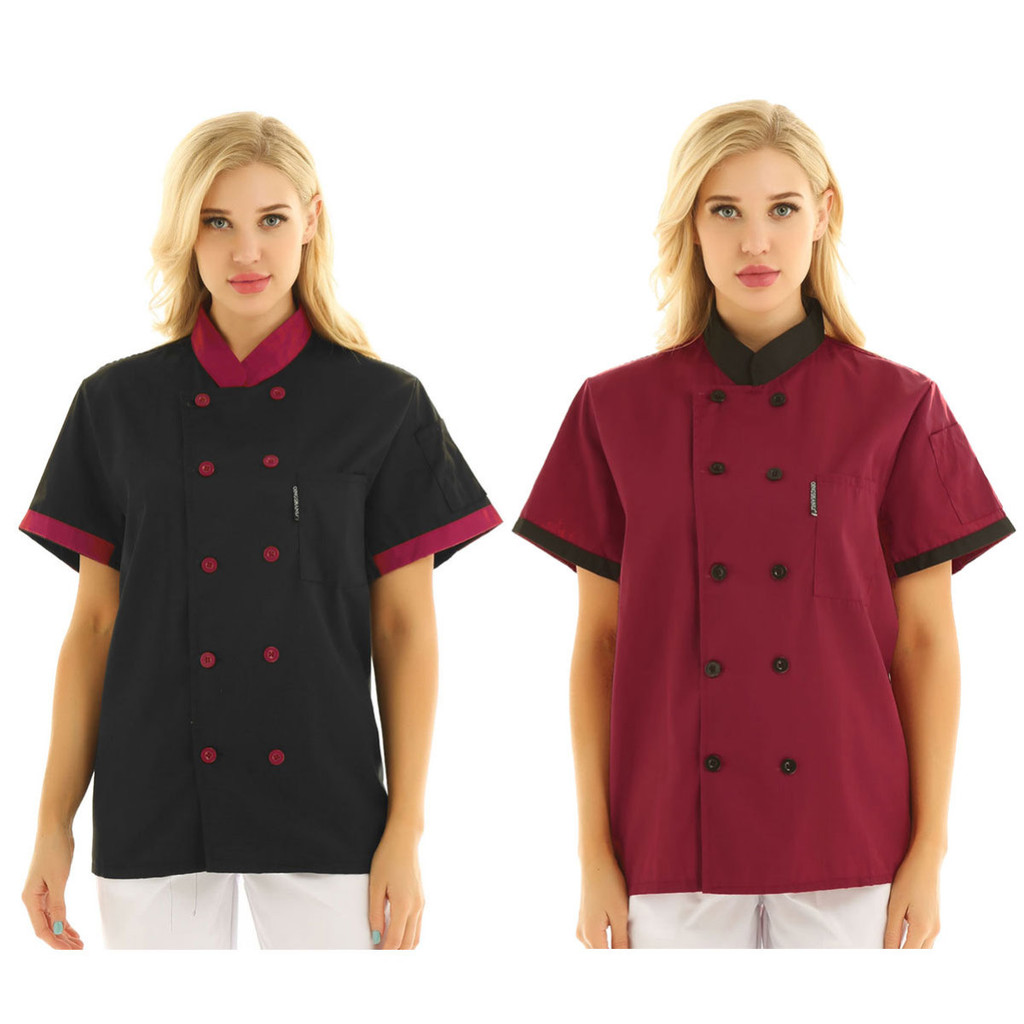 Kaerm Unisex Men or Women Hotel Kitchen Chef Jacket Uniform Mandarin ...