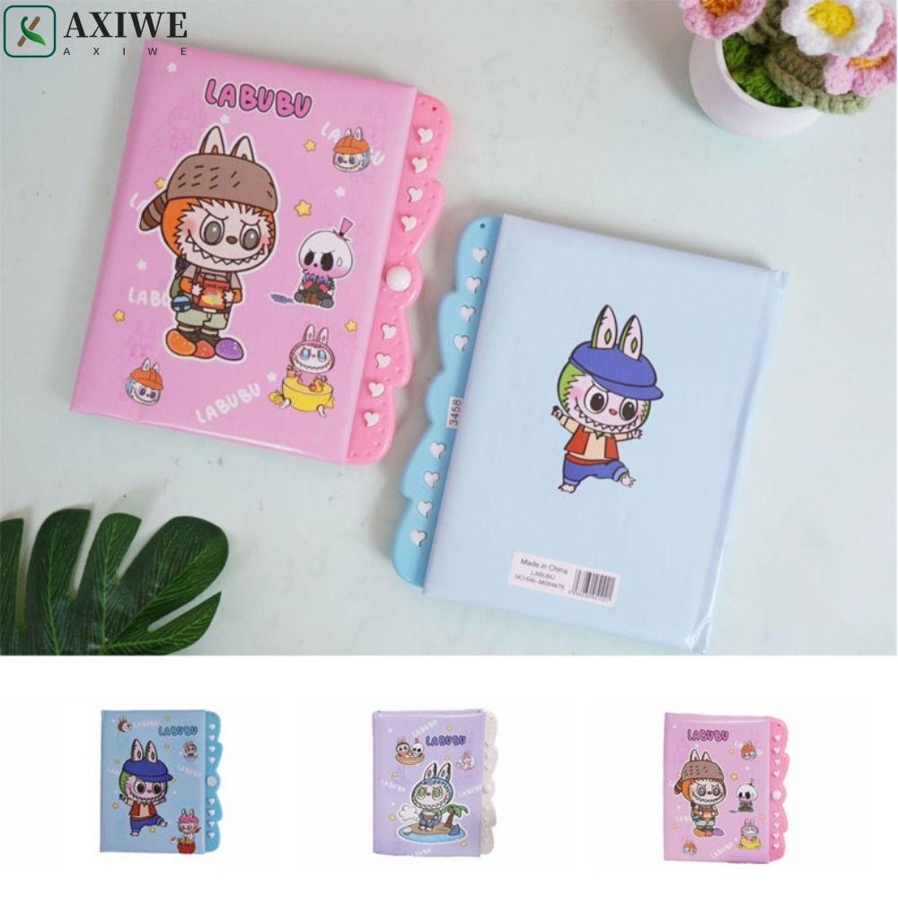 AXIWE Labubu Diary Notepad, Color Page Cartoon Labubu Mini Notebook, Fashion Kawaii Daily Plan ...