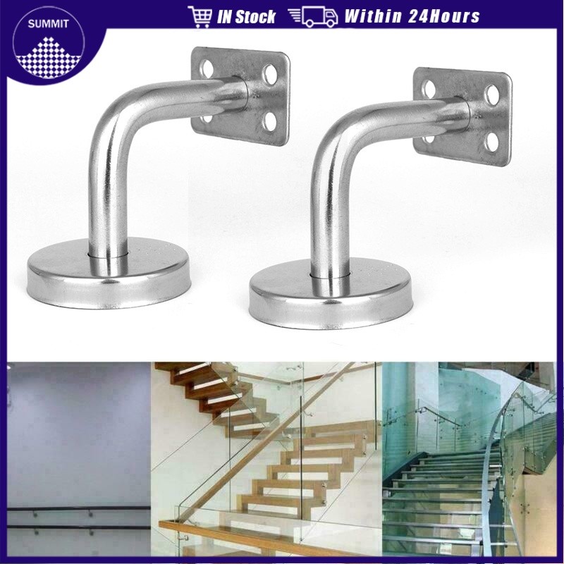 Glass Handrail Wall Bracket 1PC Stair Railing Clamp Stainless Guardrail ...