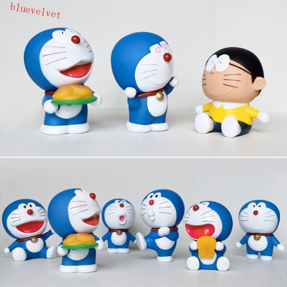 BLUEVELVET Doraemon Action Figure, Cartoon Character Model Doll Nobita ...