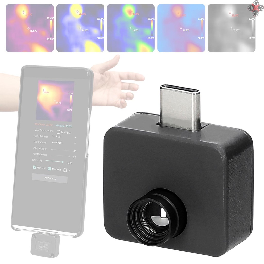 1000℃ Small Thermal Camera Color Palette Center Temperature Modes ...