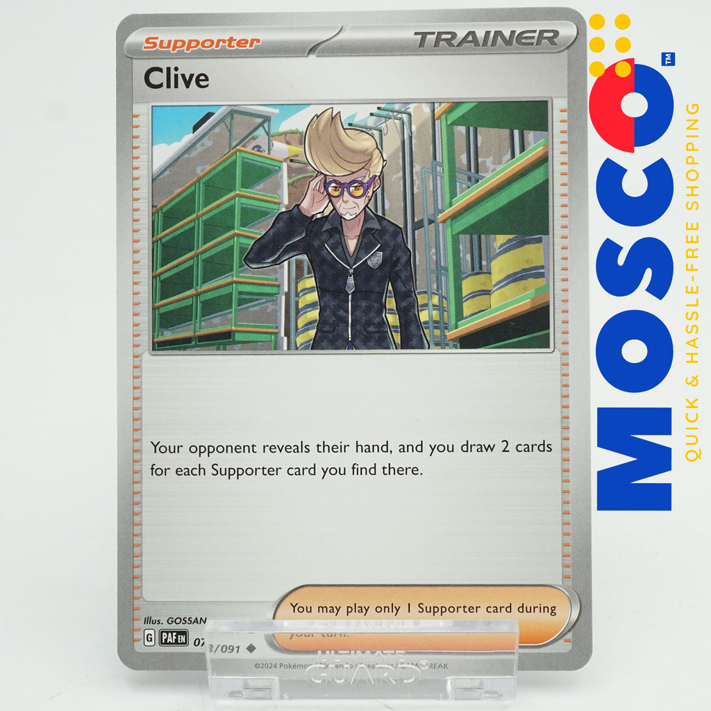 Clive - 078/091 - Uncommon Paldean Fates | Supporter Cards Pokemon TCG ...