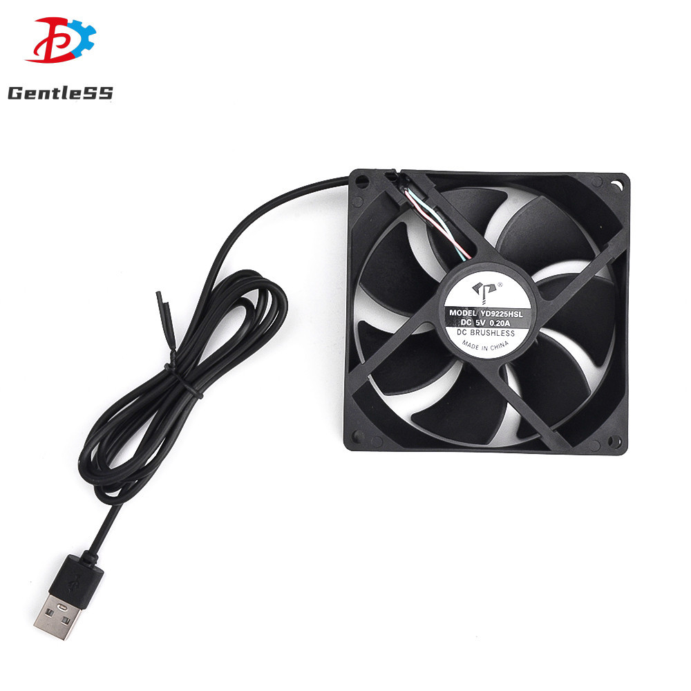 9225 DC5V USB cooling fan computer chassis bracket, 9cm silent fan with ...