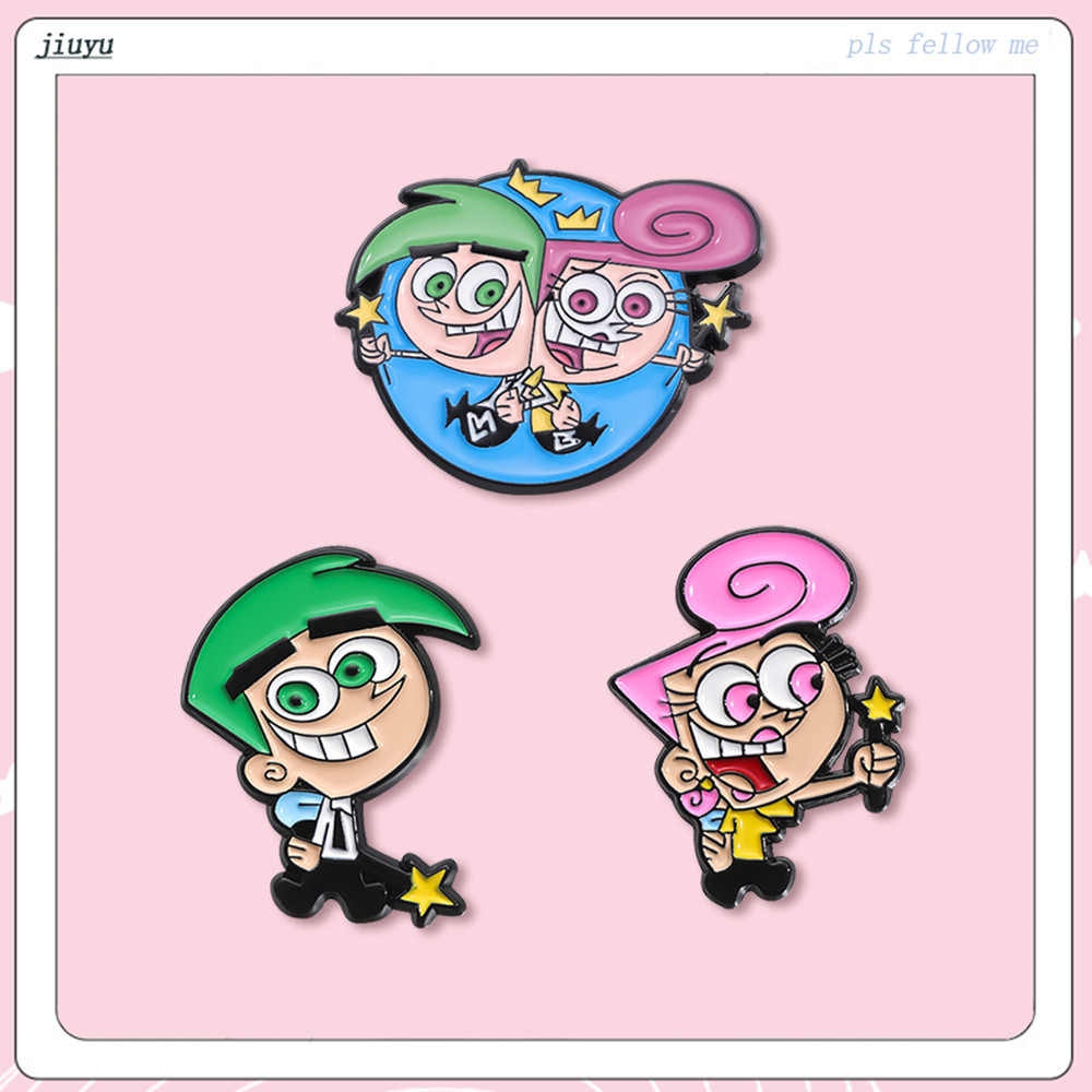 Timmy and Cosmo Enamel Brooch The Fairly Oddparents Brooch Funny ...