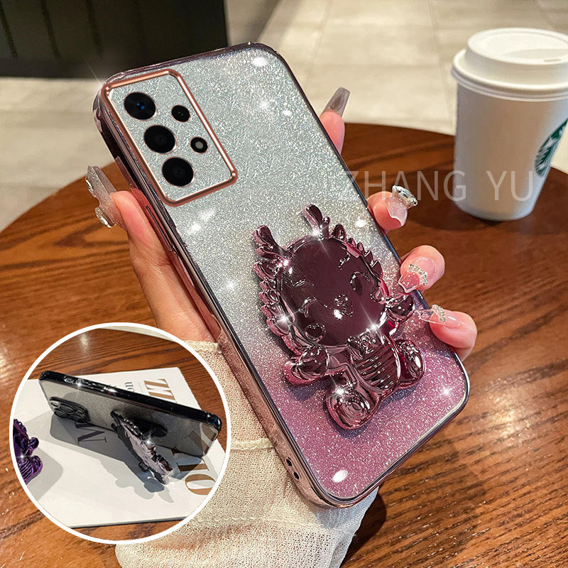 Casing Samsung A13 A23 A32 A33 A52 A52S A53 A72 A73 4G 5G M32 5G Phone Case TPU 3D Little Dragon ...