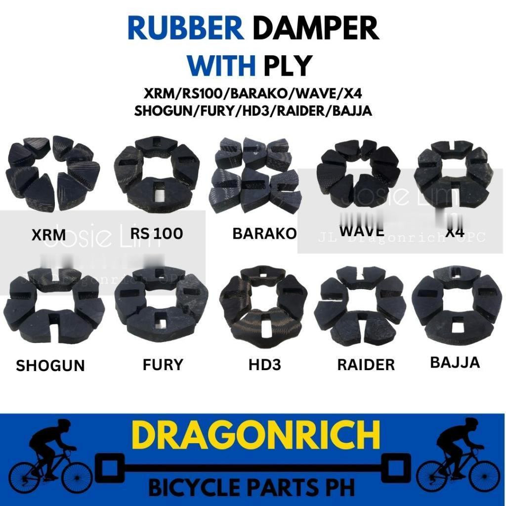 Rubber Dampers X4/WAVE/XRM/CT100/RS/HD3/SHOGUN/FURY/BAJJA/RAIDER/BARAKO ...