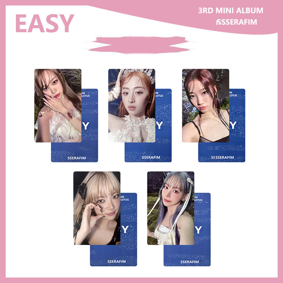 5pcs/set LE SSERAFIM EASY Album Photocards Lomo Cards SAKURA CHAEWON ...