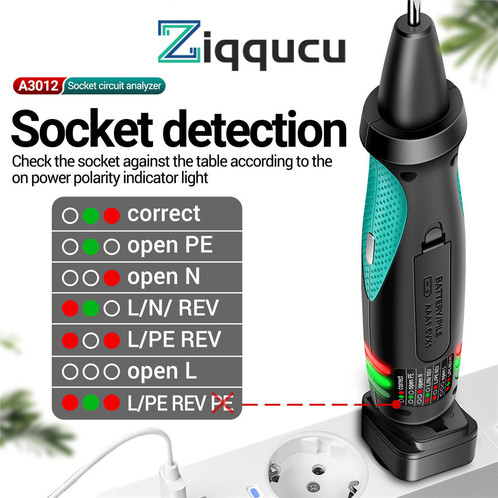 ZIQQUCU A3012 2-in-1 Test Pen Socket Tester Intelligent Breakpoint ...