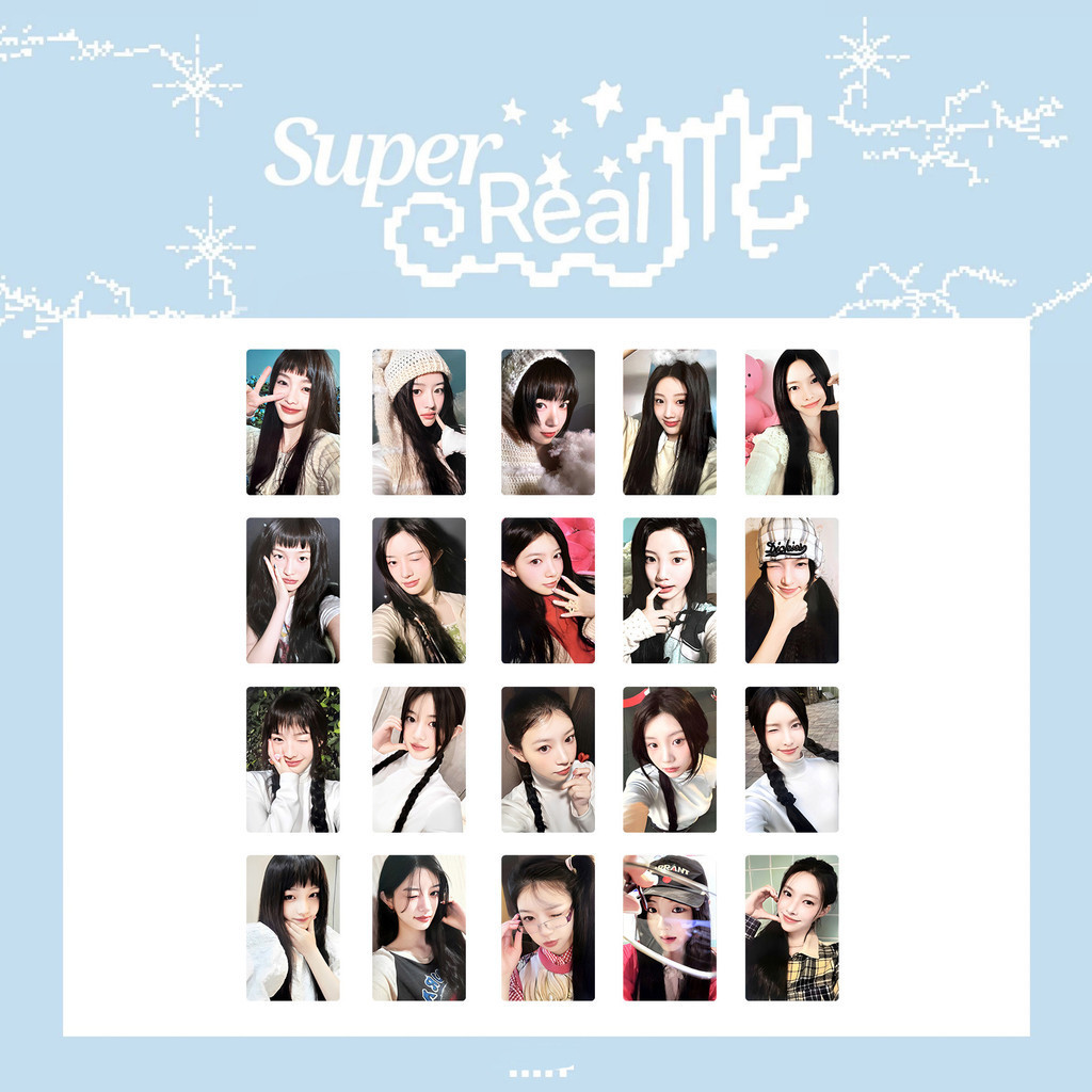 Kpop HYBE ILLIT New Album Super Real Me Small Card YUNAH, MINJU, MOKA, WONHEE Collection Card ...