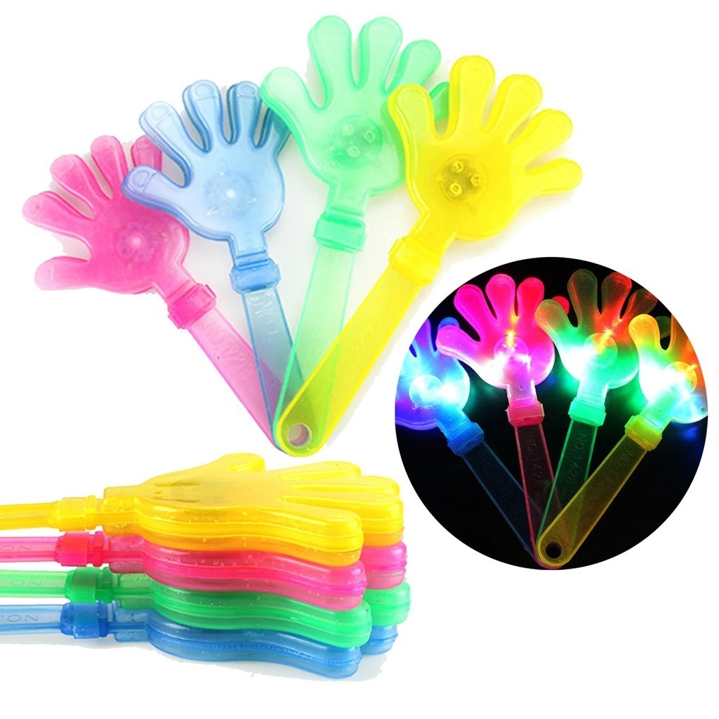 Glow Sticks Hand Clappers LED Light Up Clap Toy Party Halloween Concert ...