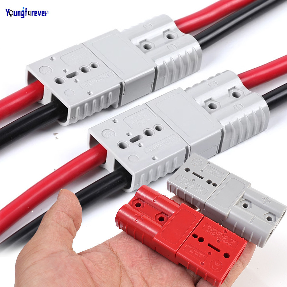 50A/120A Power Connectors Plug Cable Terminal 600V Grey Red Quick ...