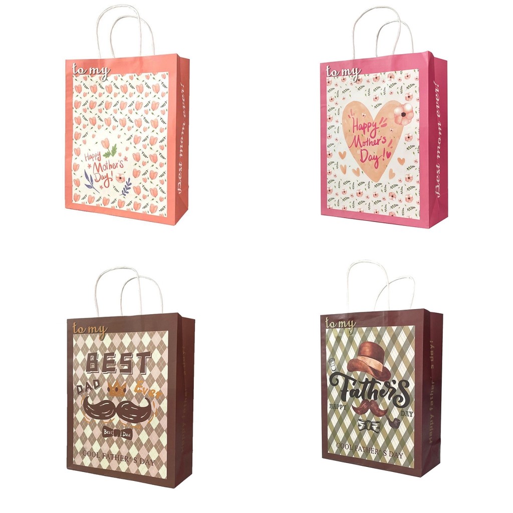 Kraft Paper Love Tote Bag Mother's Day Father's Day Holiday Gift ...