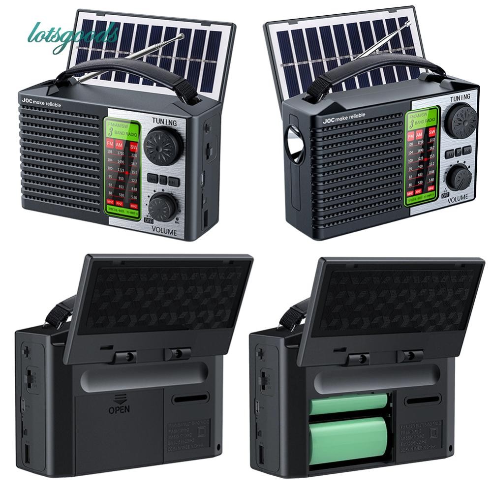 Solar Radio with LED Flashlight BT Speaker Full Band Radio Emergency ...