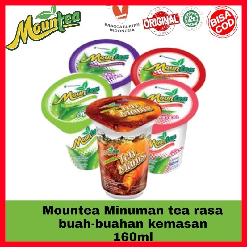 Mountea Fruit-flavored tea drink 160ml packaging | Shopee Philippines