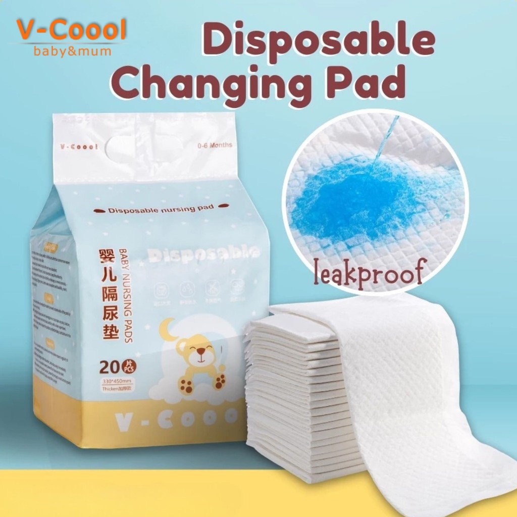 V-Coool Disposable Underpad Changing Diaper Pads Waterproof Mat ...