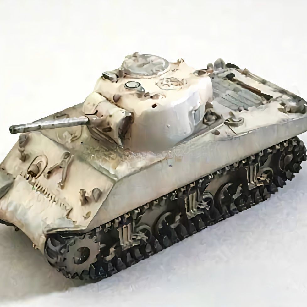 Takara Ocean Hall Tank Museum 8 Bullets 1/144 M4A3 Tank Winter White ...