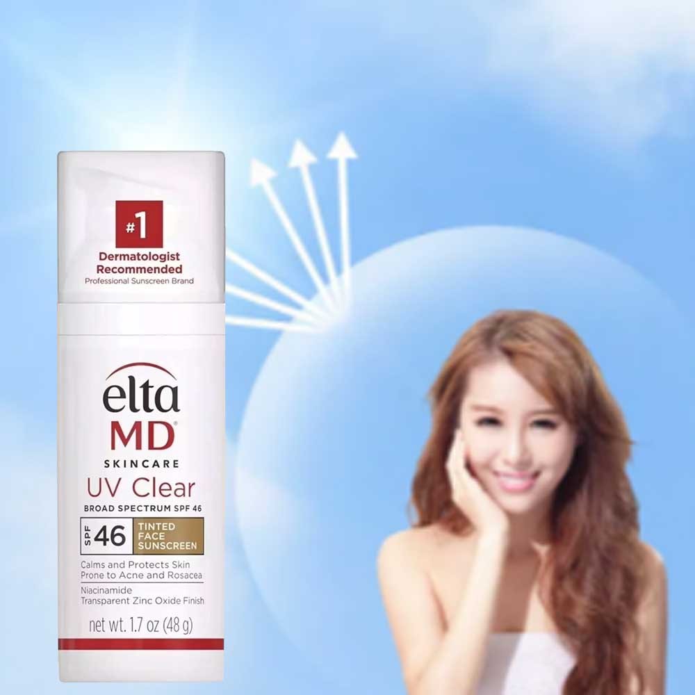 Elta MD Facial Tinted Sunscreen 48g SPF46 Sensitive Acne Skin Clear ...