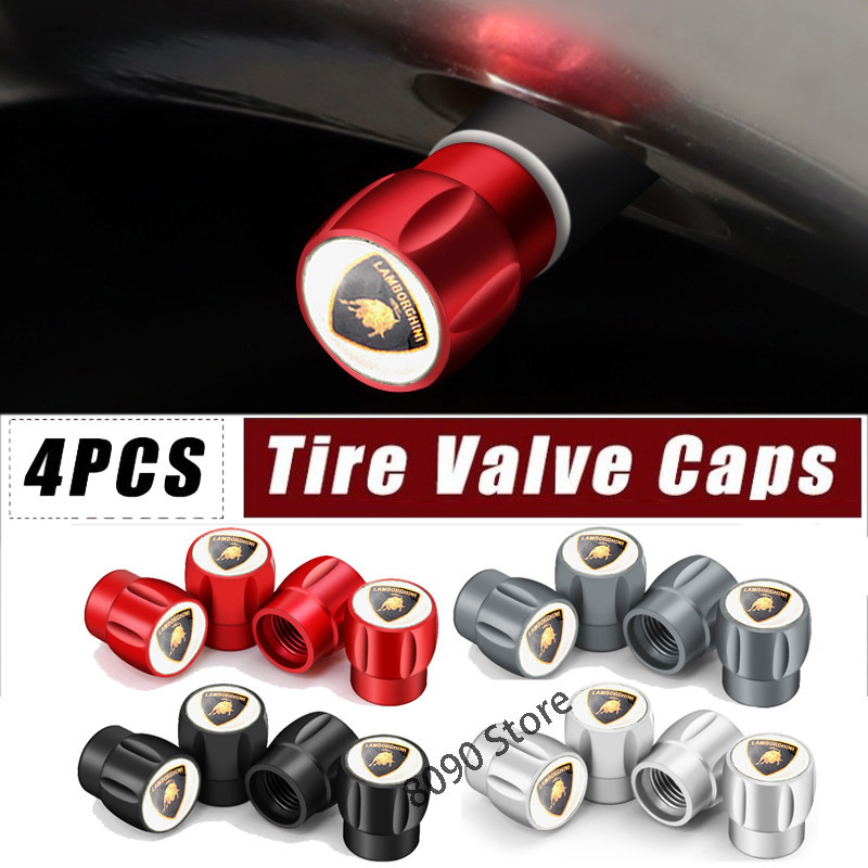 4pcs/set Metal Car Tire Valve Caps Tyre Stem Airtight Covers For ...