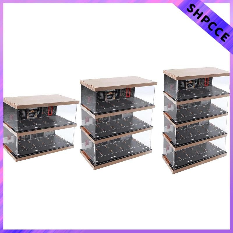 [Shpcce] 1/64 Scenery Diorama Parking Lot Garage Display Case, Diecast ...