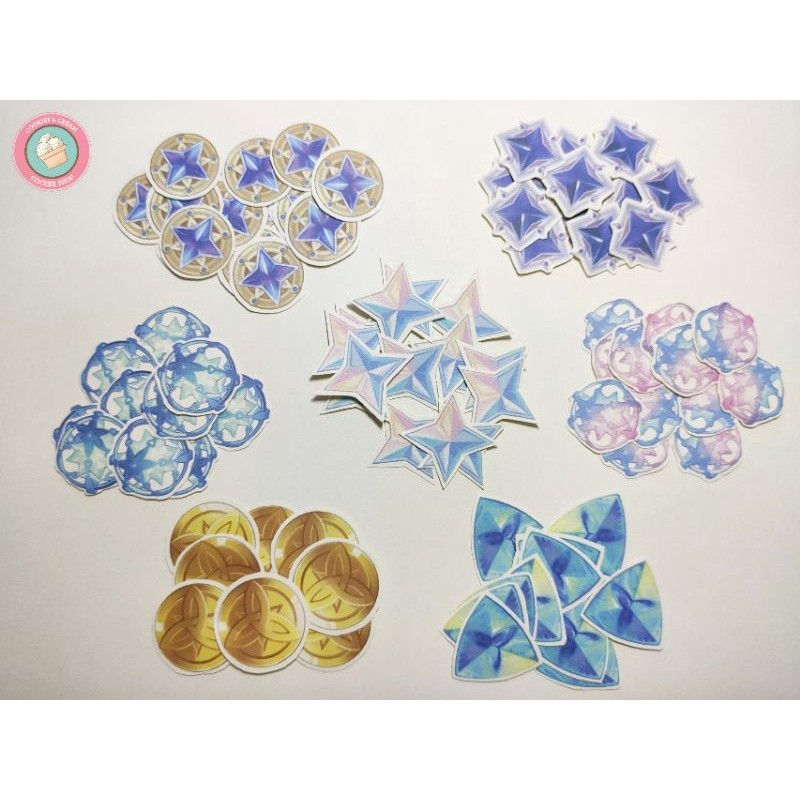♞50pcs/set Genshin Impact Primogem fate Waterproof stickers(matte/Vinyl ...