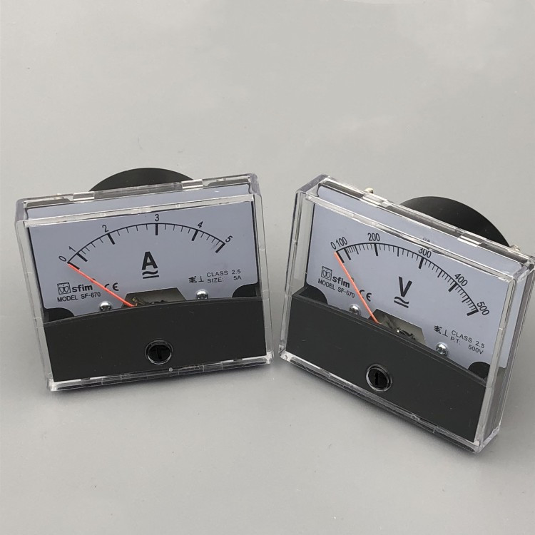 Sf-670 Voltmeter Ammeter Meter Frequency Meter 60 * 70MM AC DC Pointer ...