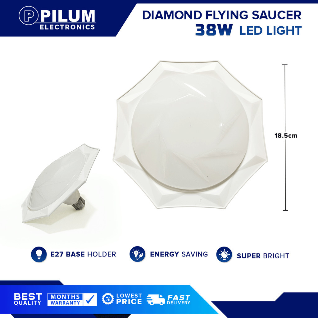 Diamond Flying Saucer - LED Light 38W - UFO LED Light led bulb Flat Low ...