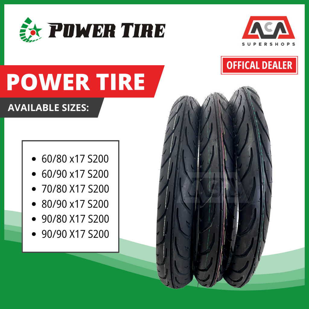 POWERTIRE TIRE(X14)/(X17) FOR MOTORCYCLE (S200/ S204/ S205) | Shopee Philippines