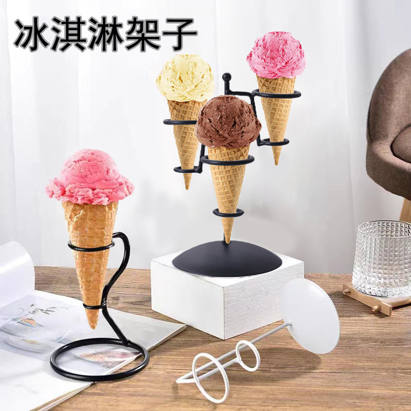 Iron Ice Cream Shelf Cone Stand Hotel Dim Sum Rack Onion Rings Rack ...