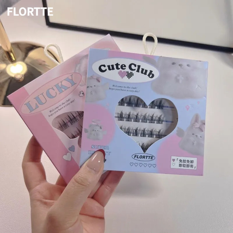 FLORTTE False Eyelashes Self-Adhesive Glue-Free False Eyelashes ...