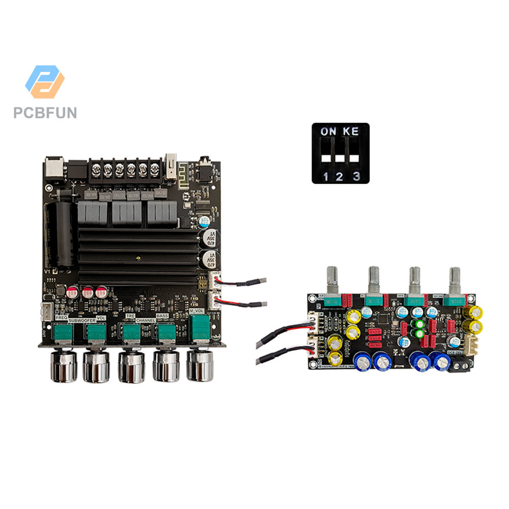 Pcbfun ZK-ST21 BT Digital Amplifier Board 2.1 Channel 100W+100W+200W Subwoofer Chip TPA3221 ...