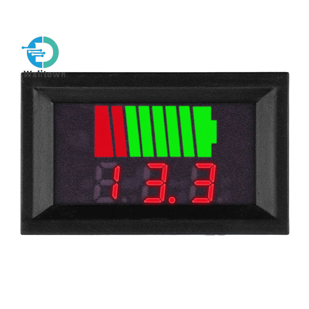 DC6V-72V Universal Battery Level Indicator LED Digital Display Vehicle ...