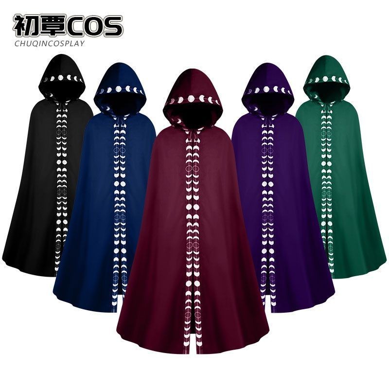 Hooded Cloak Medieval Renaissance Men Women Cloak Halloween cosplay ...