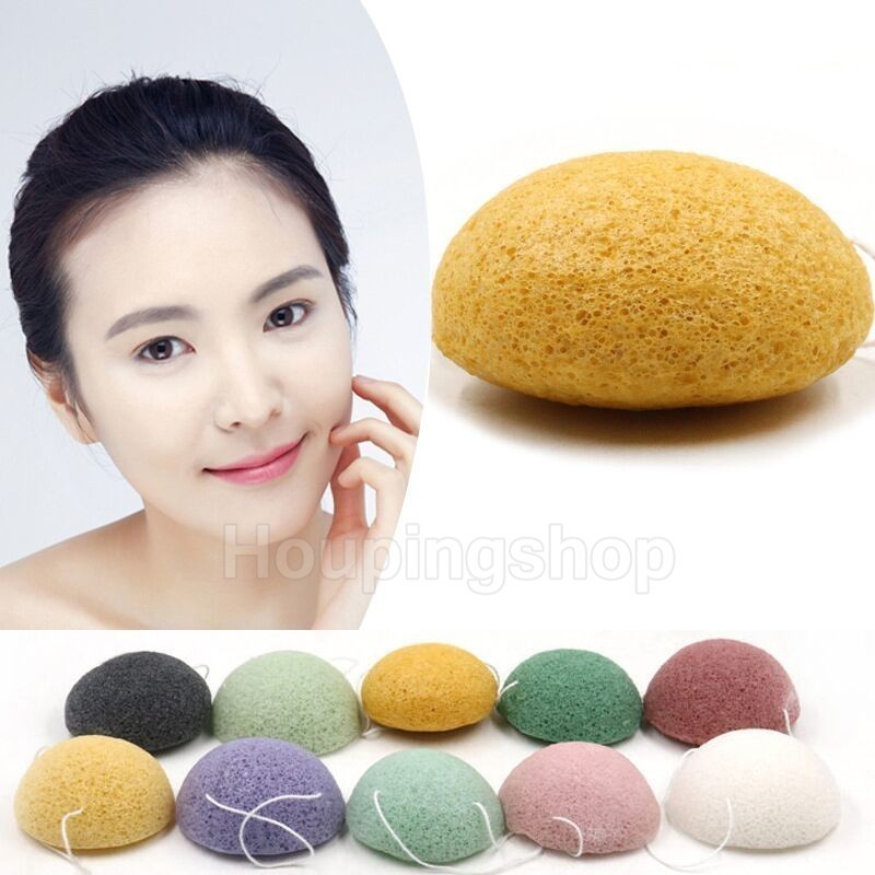 Soft Texture Face Wash Puff Konjac Cleaning Sponge Round Face Wash ...